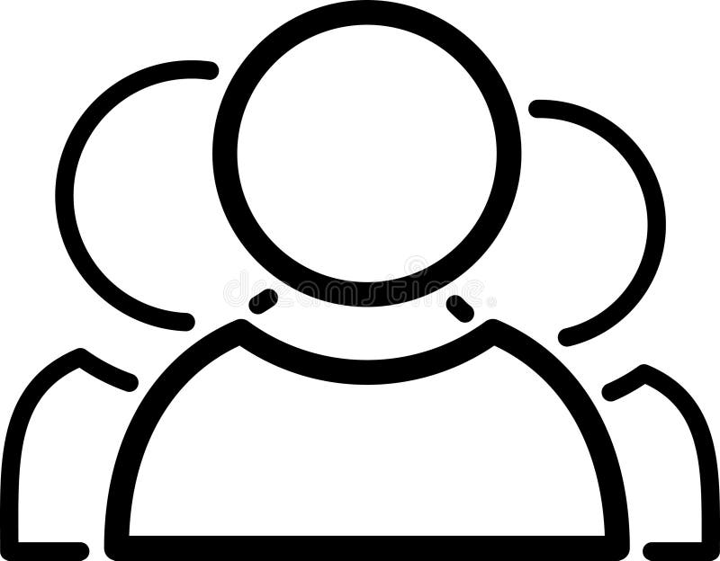 Line Icon of Human Group As a Customers or Users Concept Stock Vector ...