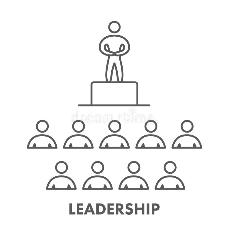 Line Icon Leadership. Vector Business Symbol Stock Illustration ...