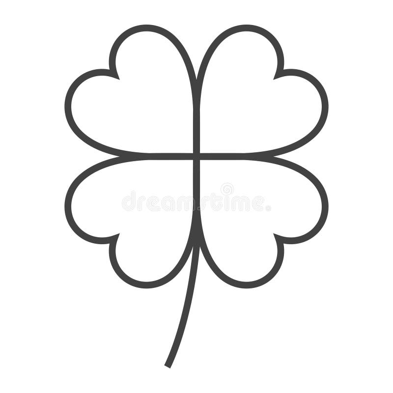 Line Icon Luck Leaf Design Vector Illustration Stock Vector ...