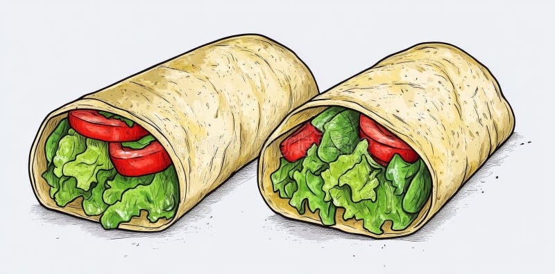 This Line Icon in a Modern Style Does Not Include Text for the Shawarma ...