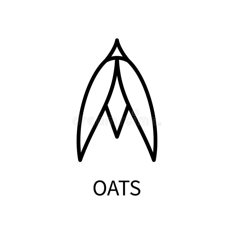 Line Icon Oat in a Simple Style. Vector Sign in a Simple Style Isolated ...