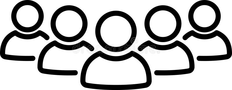 Line Icon of People Group As Customers, Users, Employees or Members ...