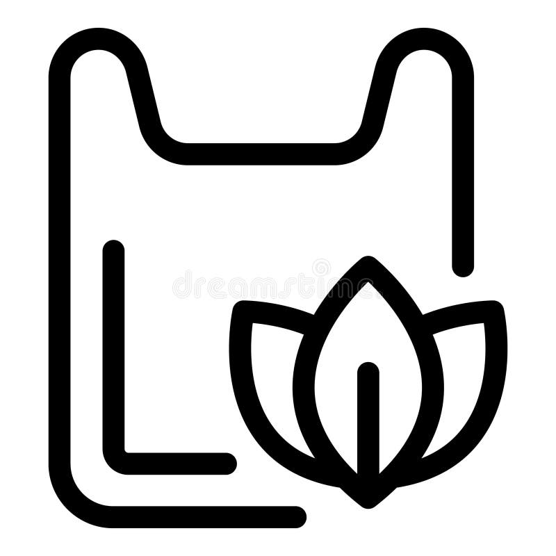 Biodegradable Plastic Bag Showing Environmental Awareness Icon Stock ...