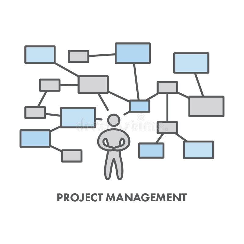 Line Icon Project Management. Vector Business Symbol Stock Illustration ...