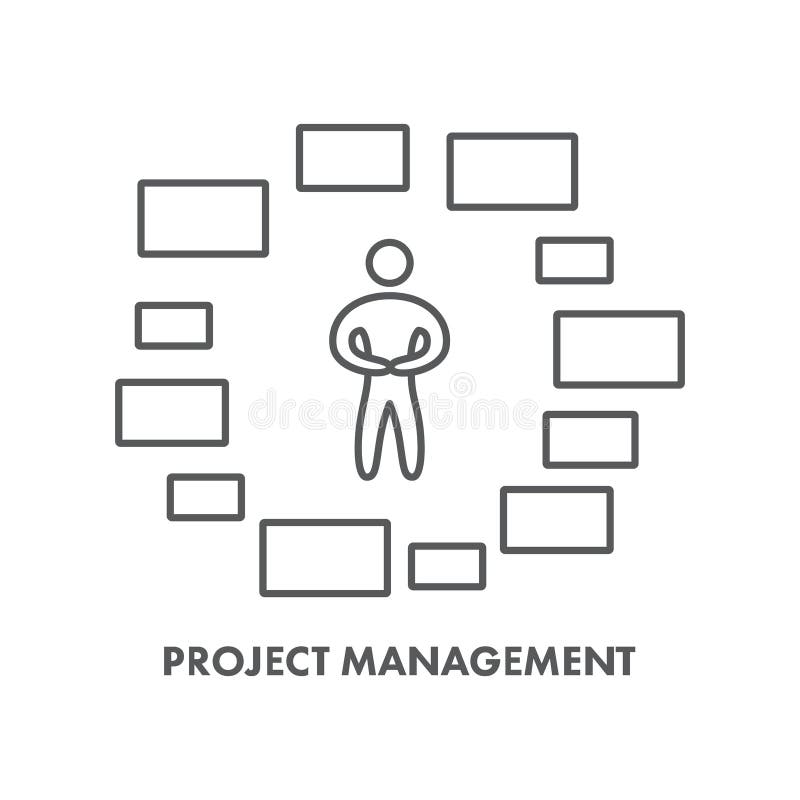 Line Icon Project Management. Vector Business Symbol Stock Illustration ...