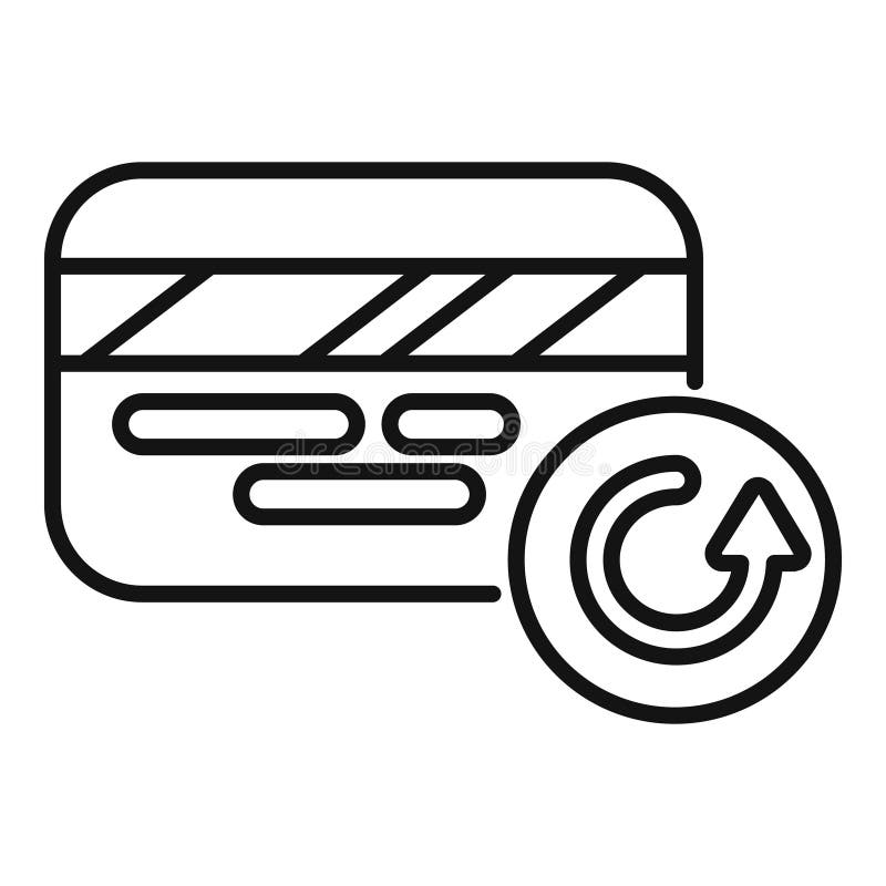 Credit Card Showing Recurring Payment Icon Stock Vector - Illustration ...