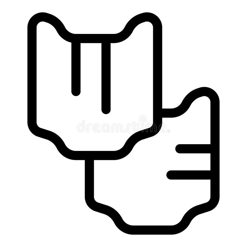 Line Icon Representing Two Boxing Gloves Hanging Stock Vector ...