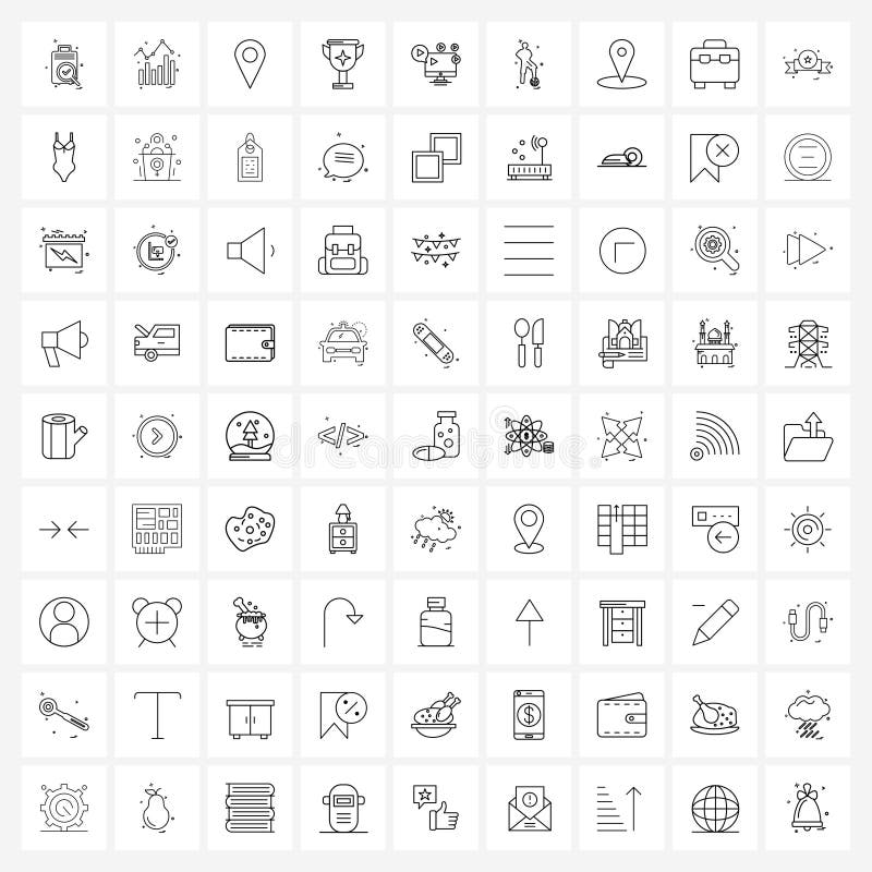 Media And Computer Icons stock illustration. Illustration of represent ...
