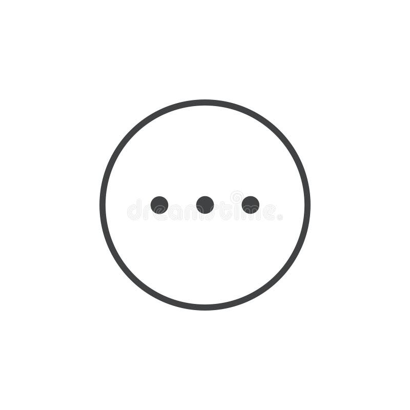 Line Icon Showing Three Dots, Symbolizing More Options or Additional ...