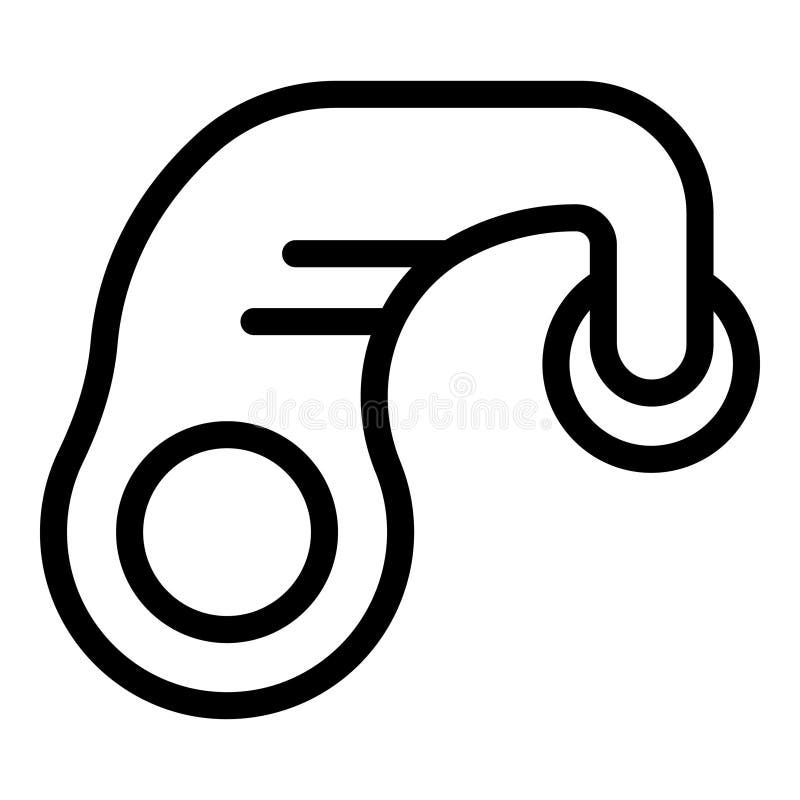 Line Icon Style Vr Controller Showing Trigger Button Stock Illustration ...