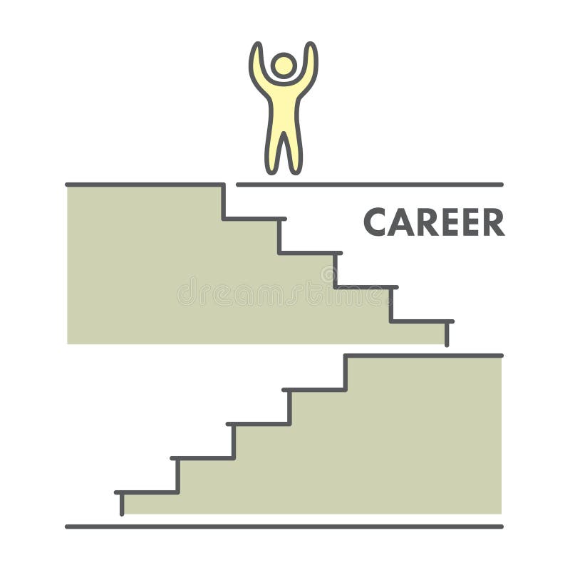 Line Icon Successful Career. Vector Business Symbol Stock Illustration ...