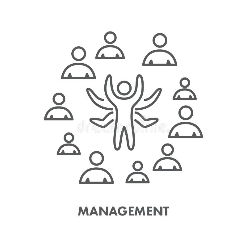 Line Icon Successful Management. Vector Business Symbol Stock ...