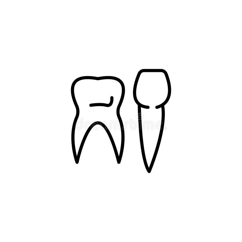 Line Icon. Teeth Symbol Sign Stock Illustration - Illustration of ...