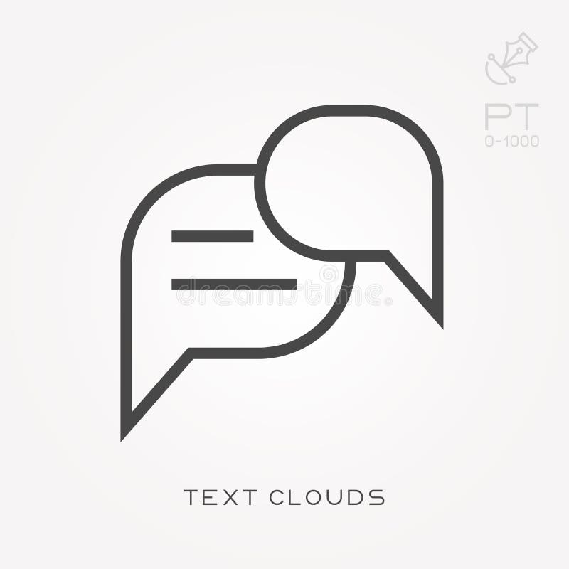 Flat Vector Icons with Text Clouds Stock Vector - Illustration of icons ...