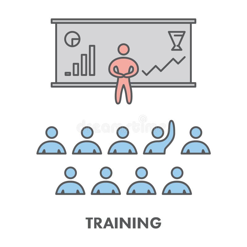 Line Icon Training, Presentation and Seminar. Vector Business Symbol ...