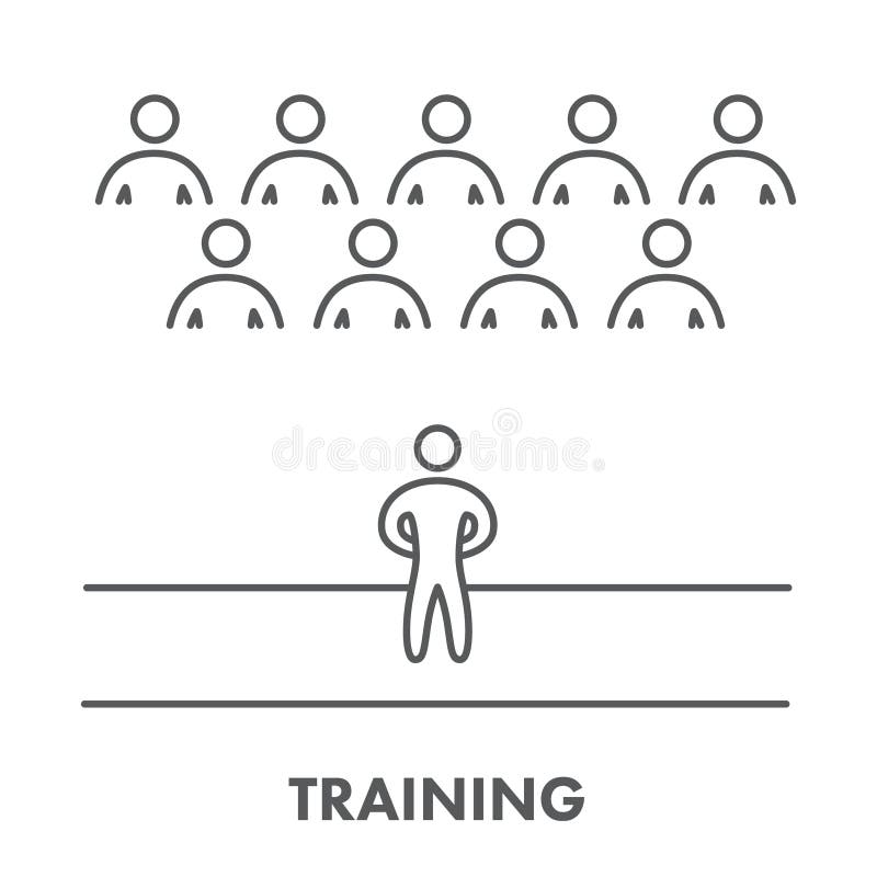 Line Icon Training, Presentation and Seminar. Vector Business Symbol ...