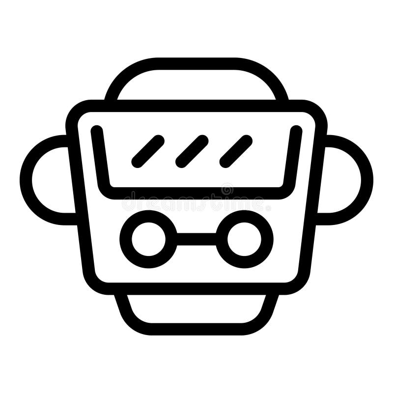 Line Icon of a Vr Headset with an Augmented Reality Interface Stock ...