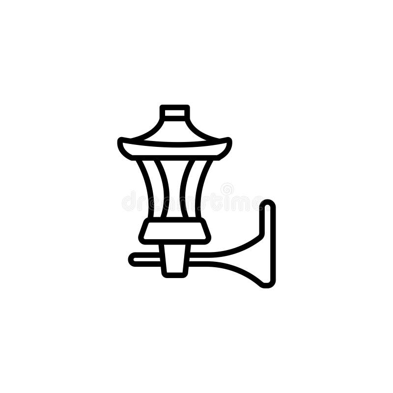 Line Icon. Wall Light, Sconce Stock Illustration - Illustration of ...