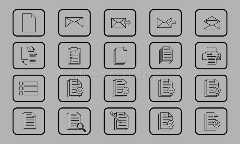 Line icon work paper stock illustration. Illustration of theme - 236905399