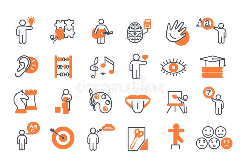 Mental Mind Function Icons Stock Illustrations – 108 Mental Mind ...