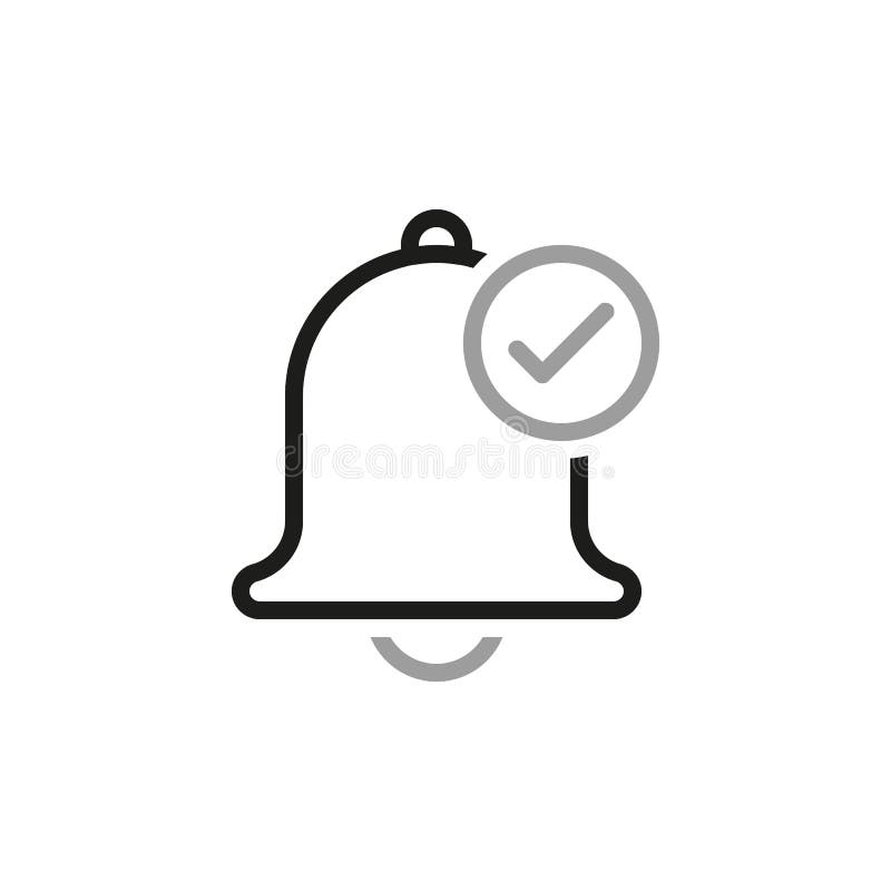 Line Icons about Notification. Interface Elements. Vector Illustration ...