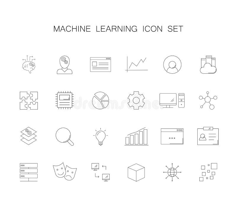 Machine Learning Vector Banner. Word with Line Icon Stock Vector ... Machine Learning Vector Banner. Word with Line Icon Stock Vector ...