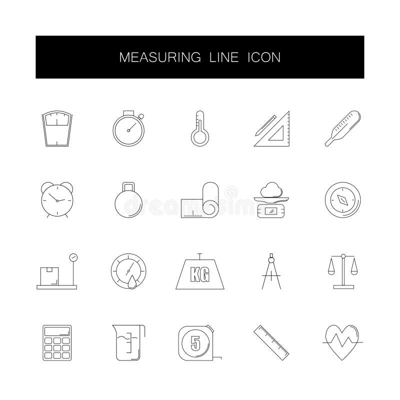 Measuring Vector Banner. Word with Line Icon Stock Vector ...