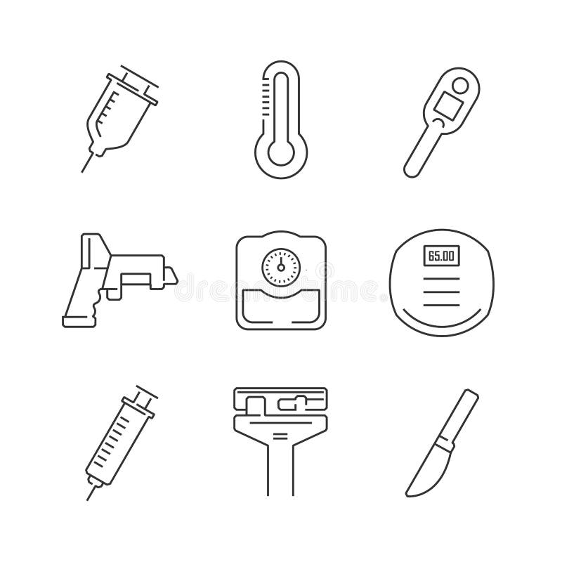 Medical Device Icon Set of Operating Room Stock Vector - Illustration ...
