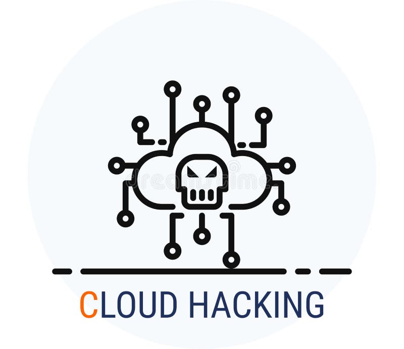 Cloud hacking stock vector. Illustration of client, icon - 47464711