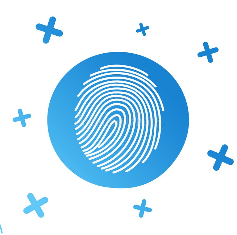 Line Icons for Website Fingerprint Touchpad Sensor Data Access in ...