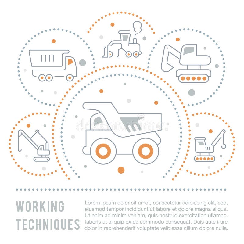 Website Banner and Landing Page of Working Techniques. Stock ...