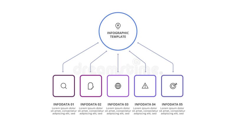 Line Infographics. Template for Growth Chart, Graph, Presentation ...