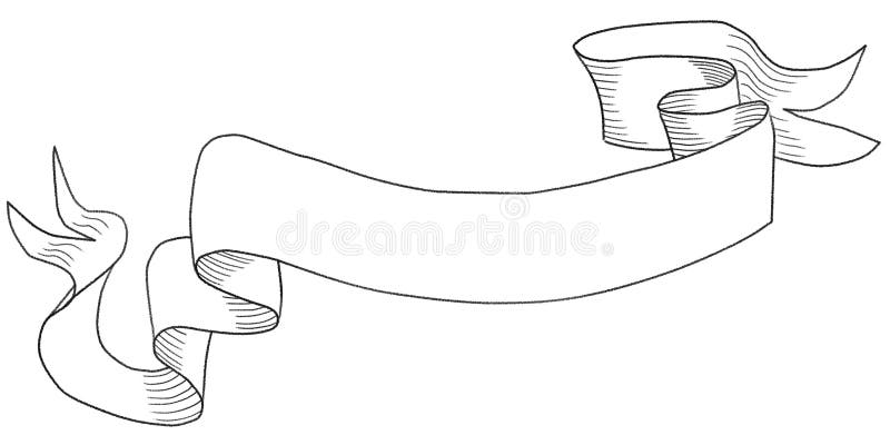 Line Ink Drawing of Illustration of a Parchment with Text Free Space ...