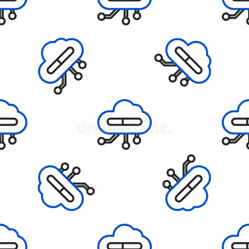 Line Internet of Things Icon Isolated Seamless Pattern on White ...
