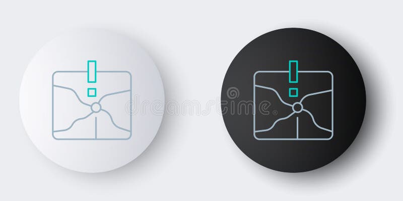 Line Intersection Point Icon Isolated on Grey Background. Colorful ...