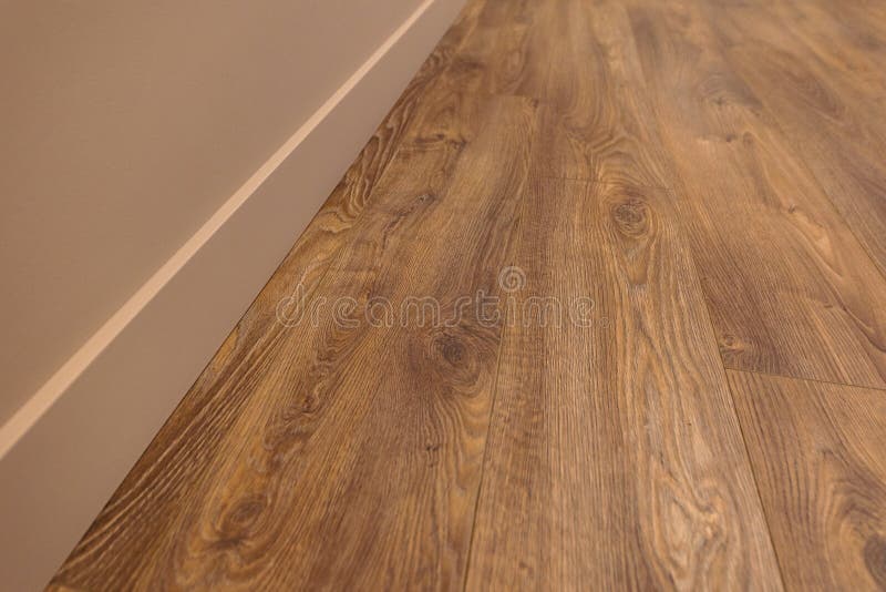 Line of Junction of Laminate and Plinth. Apartment Interior Stock Image ...