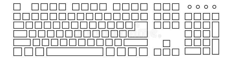 Line Keyboard Layout Vector Isolated on Background Stock Vector ...