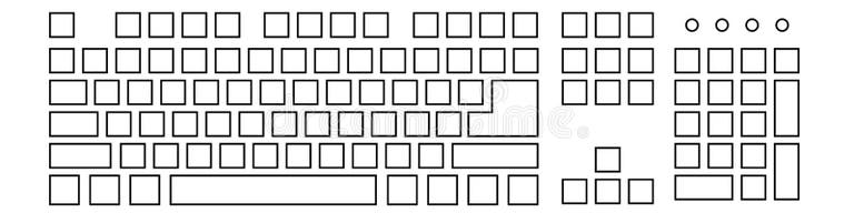 Line Keyboard Layout Vector Isolated on Background Stock Vector ...