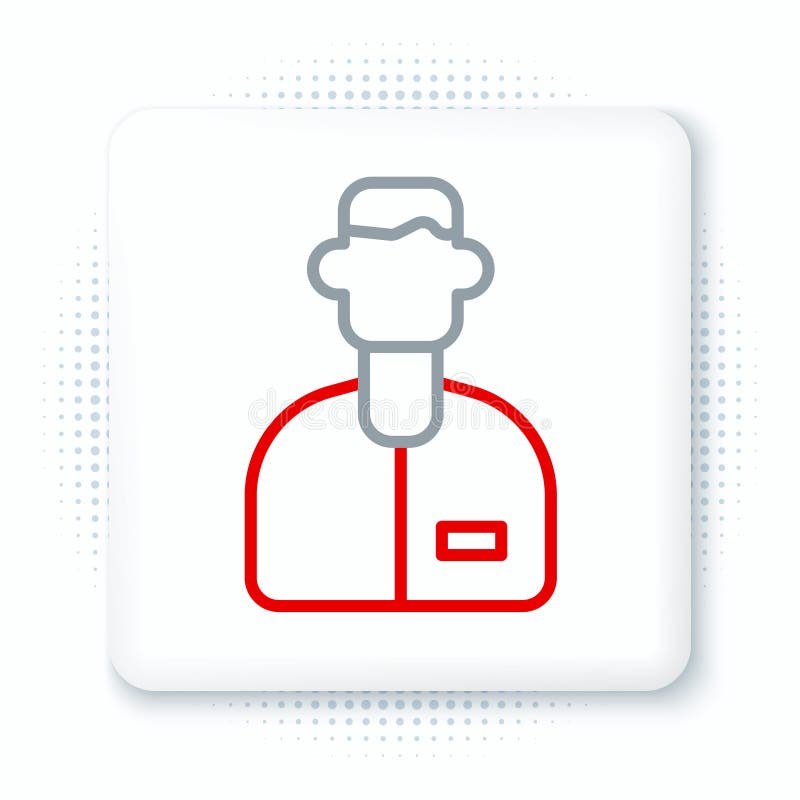 Line Laboratory Assistant Icon Isolated on White Background. Colorful ...