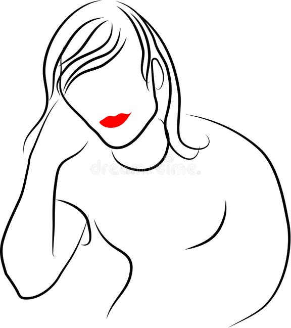 Worried Face Line Drawing Stock Illustrations – 318 Worried Face Line ...