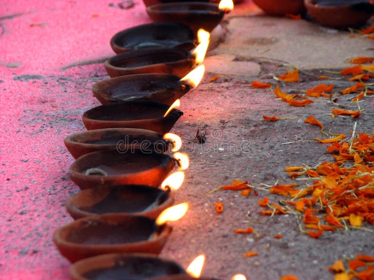 Line of Lamps stock image. Image of flame, decorated, festive - 5860417