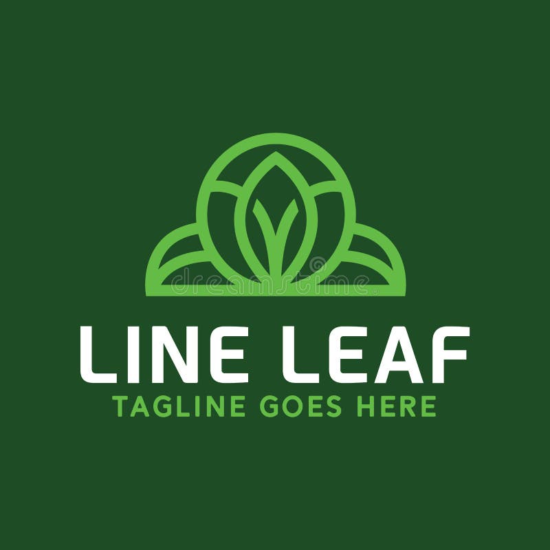 Line Leaf Logo Design Inspiration for Business and Company Stock ...