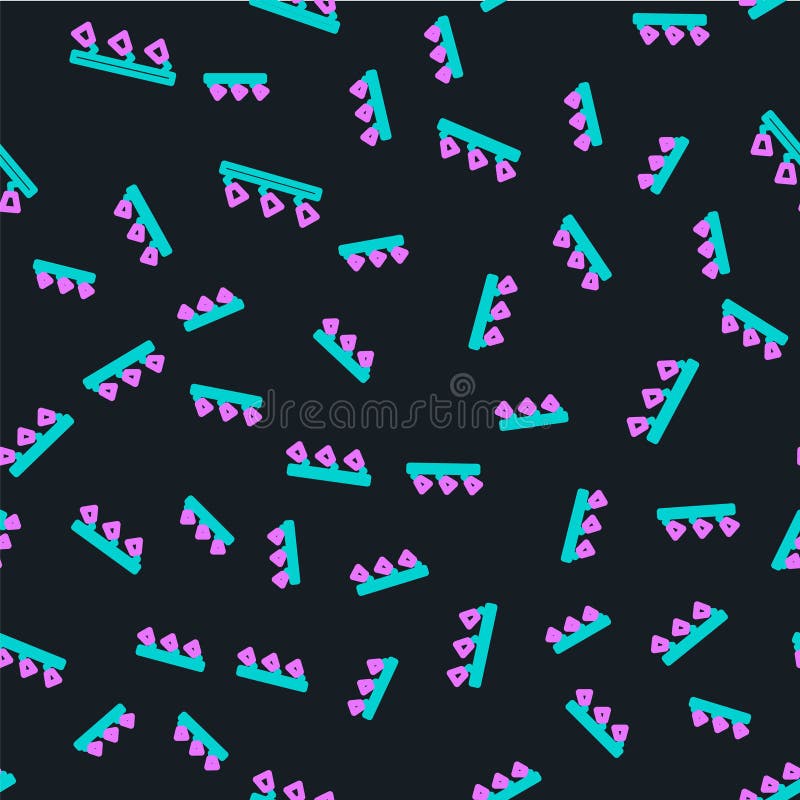 Line Led Track Lights and Lamps with Spotlights Icon Isolated Seamless ...