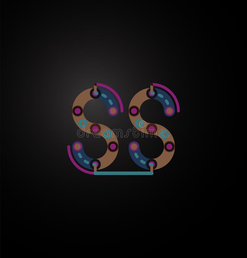 Line letter design stock vector. Illustration of letter - 78381112