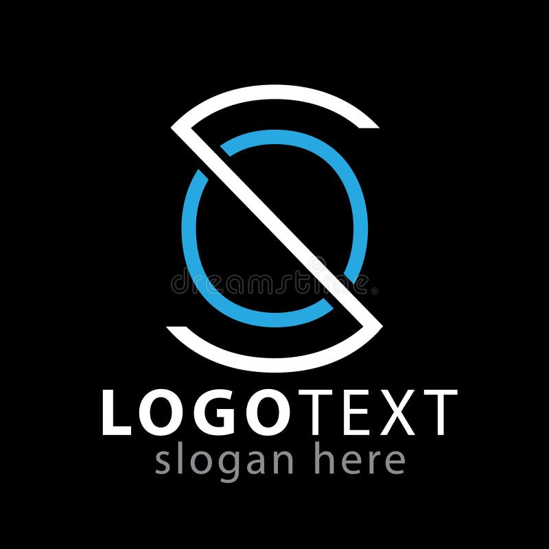 So Line Letter Logo stock vector. Illustration of design - 159015220