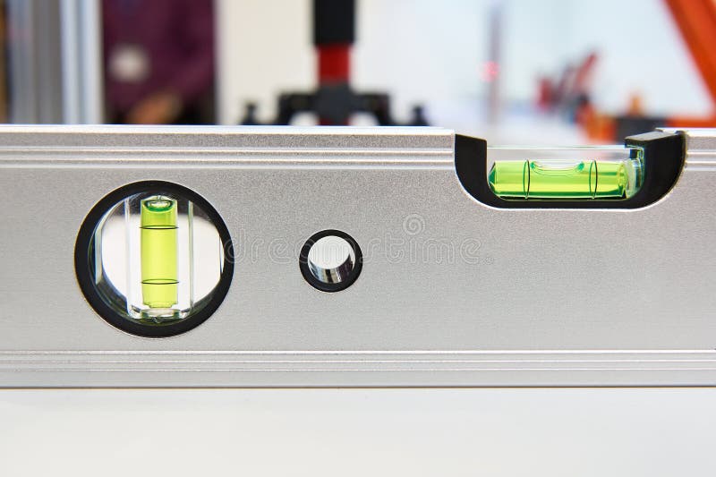 Line Level To Control Horizontal and Vertical Stock Photo - Image of ...