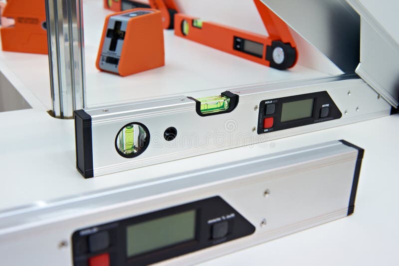 Line Level To Control Horizontal and Vertical Stock Photo - Image of ...