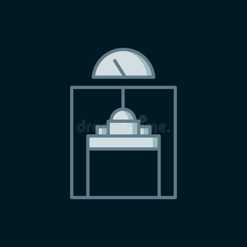 Line Lift Icon Isolated on Black Background. Elevator Symbol. Flat ...