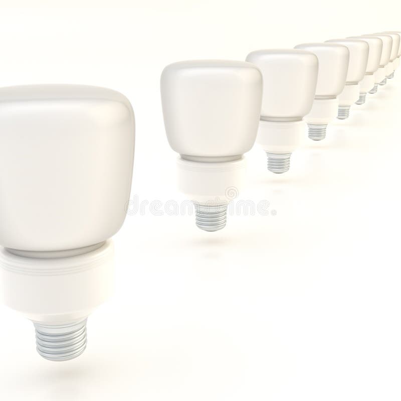 Line of light bulbs stock illustration. Illustration of inspiration ...