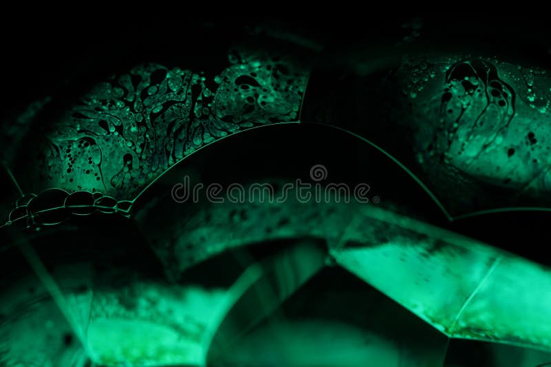 Green Fantastic Structure, Green Liquid on a Dark Background, Surreal ...